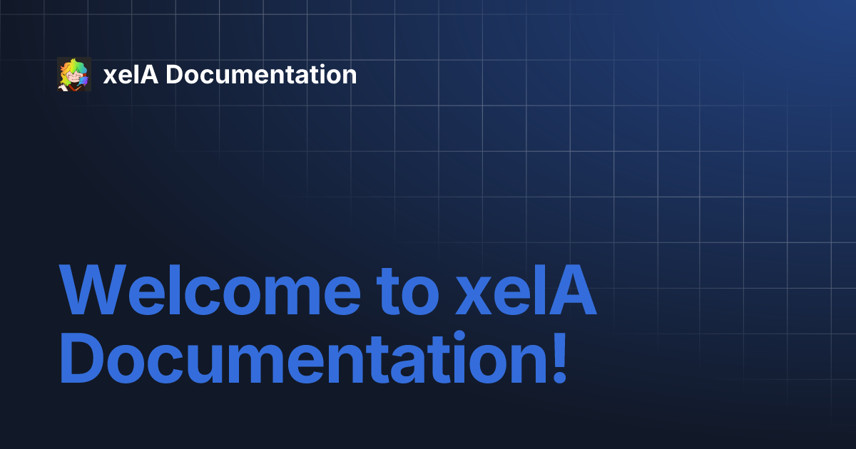 Welcome to xelA Documentation! | xelA Documentation