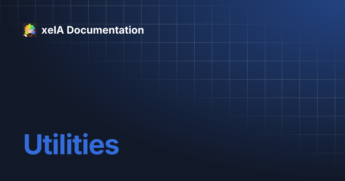 Utilities | xelA Documentation